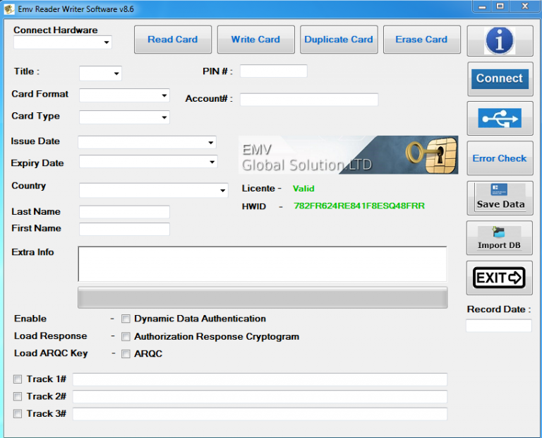 MCR 200 EMV Software